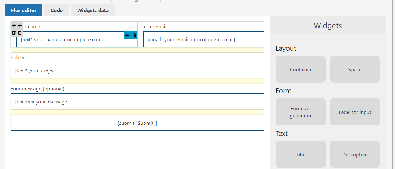 GitHub - wladone3/contact-form-7-flex-editor: WordPress plugin for cf7