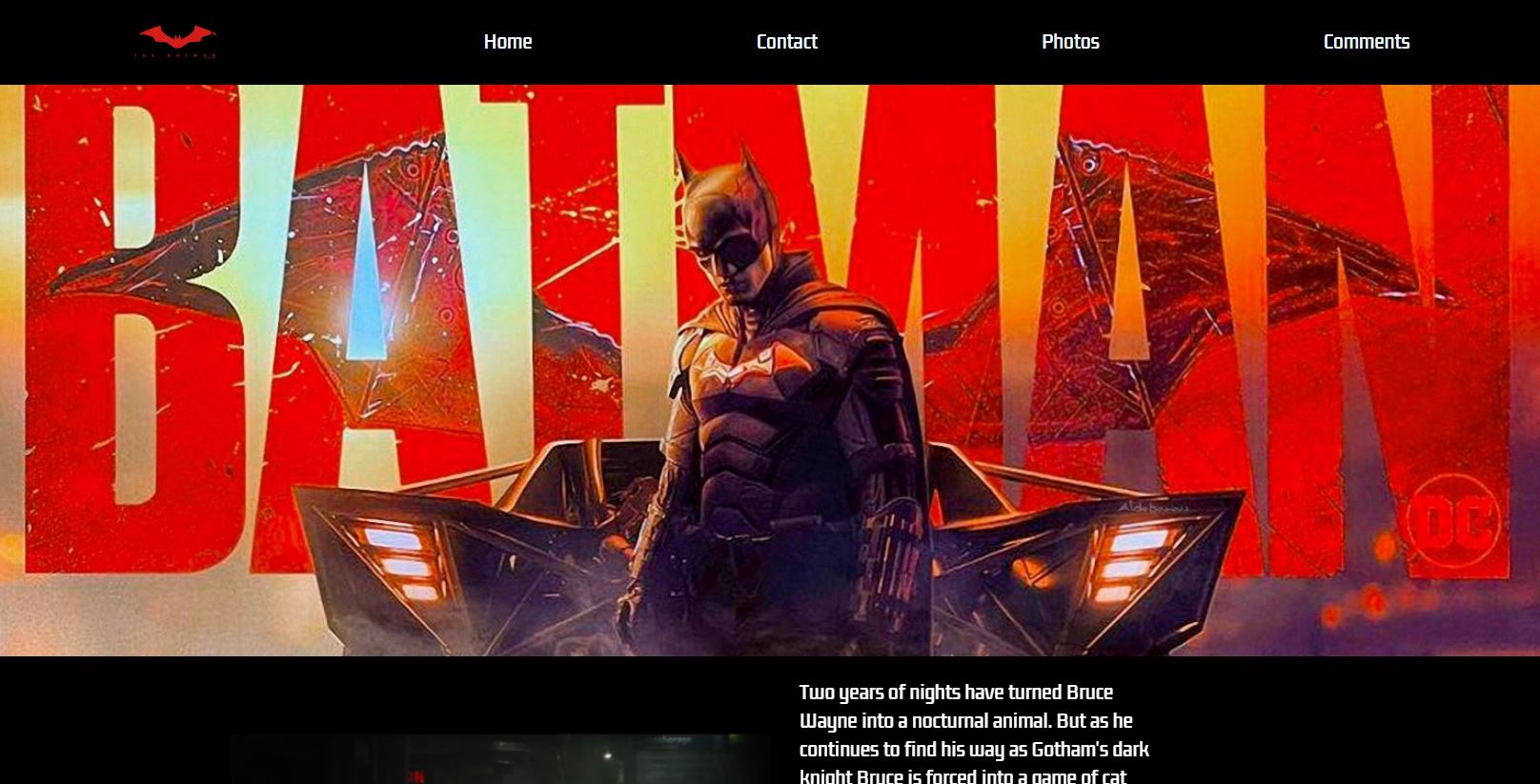 GitHub - p3633uu44/BatmanProject: Fansite for Batman movie