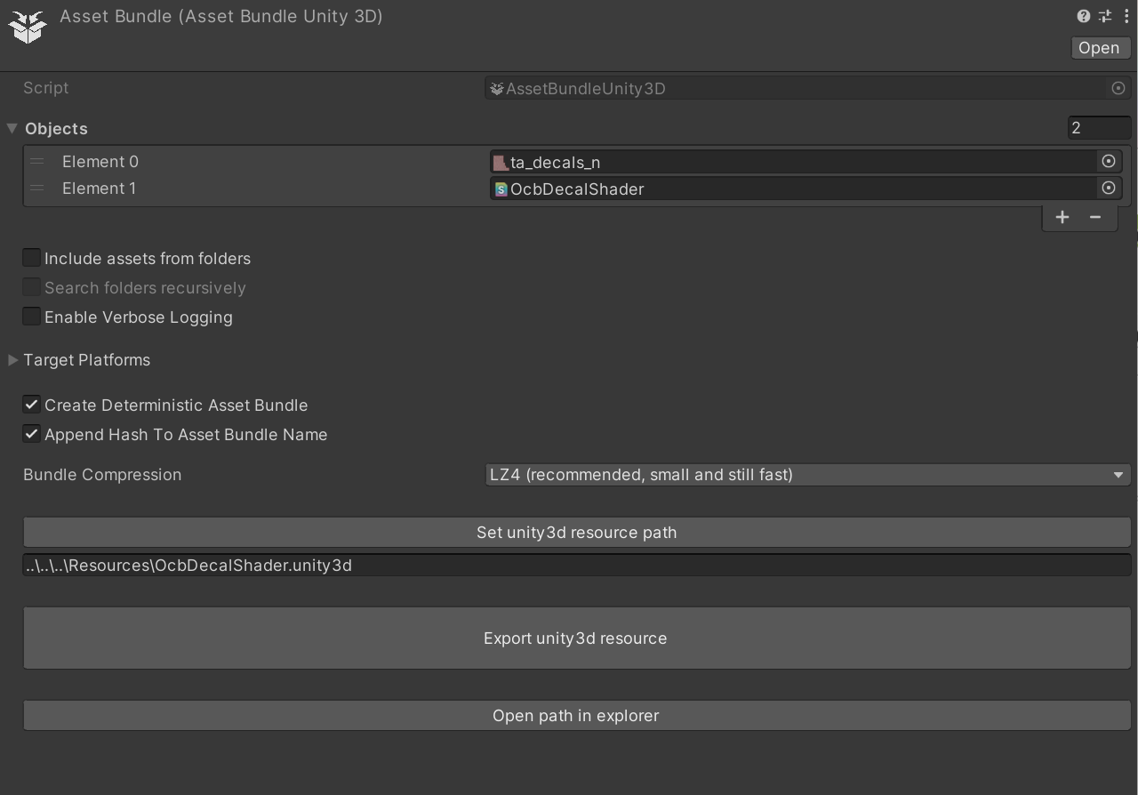 GitHub - OCB7D2D/UnityAssetExporter: Unity Package including a new way to build asset bundles ...