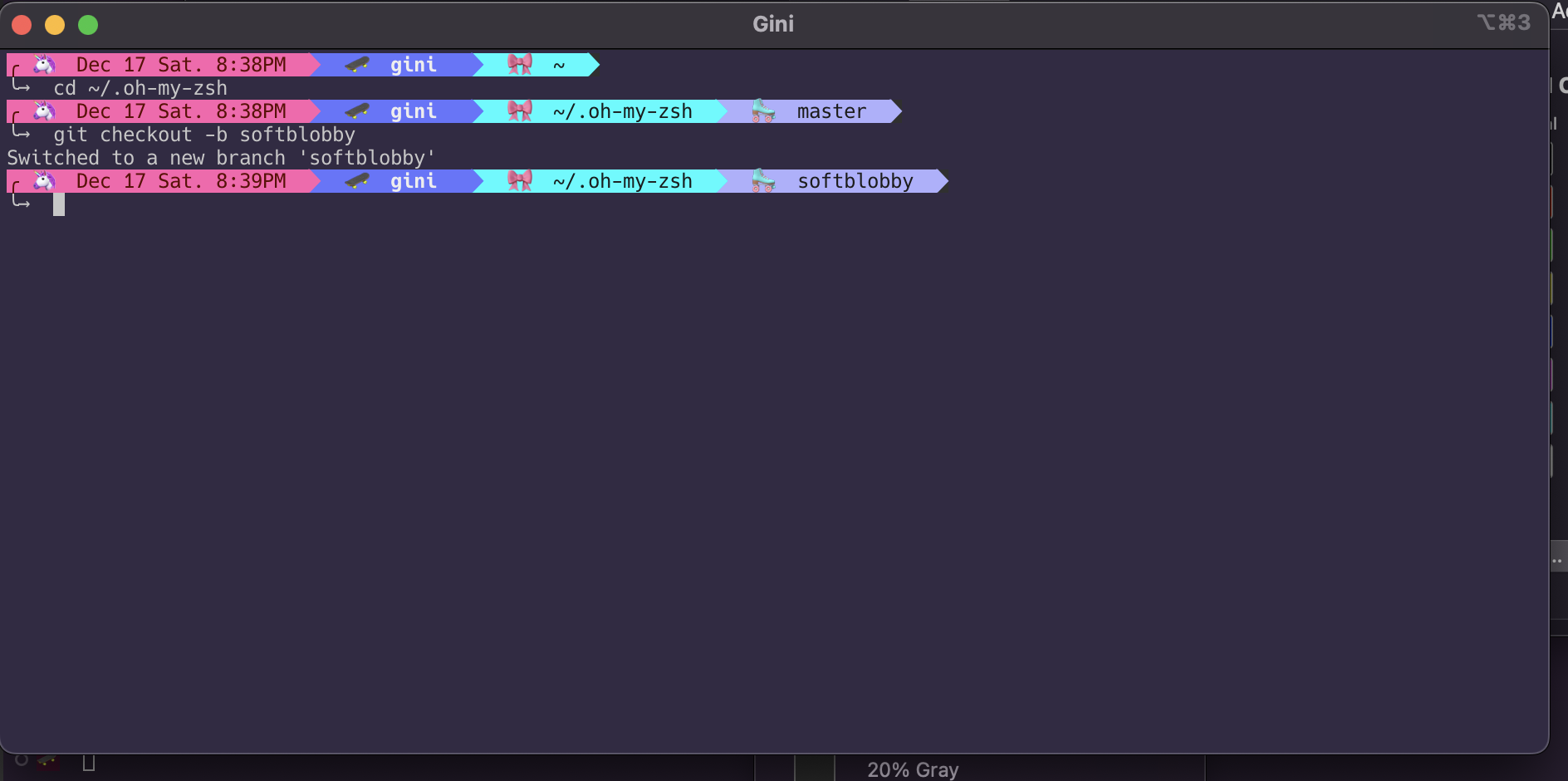 GitHub - gsalami00/softblobby: A ZSH theme for people who love unicorns ...