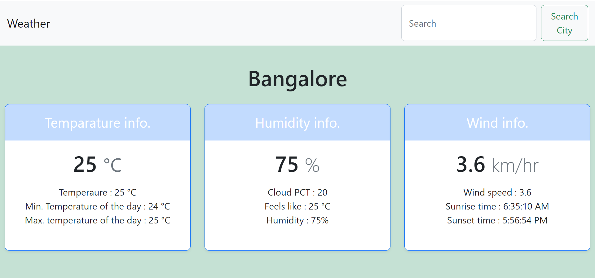 GitHub - AashishNandakumar/Weather: Enter any city to get your weather