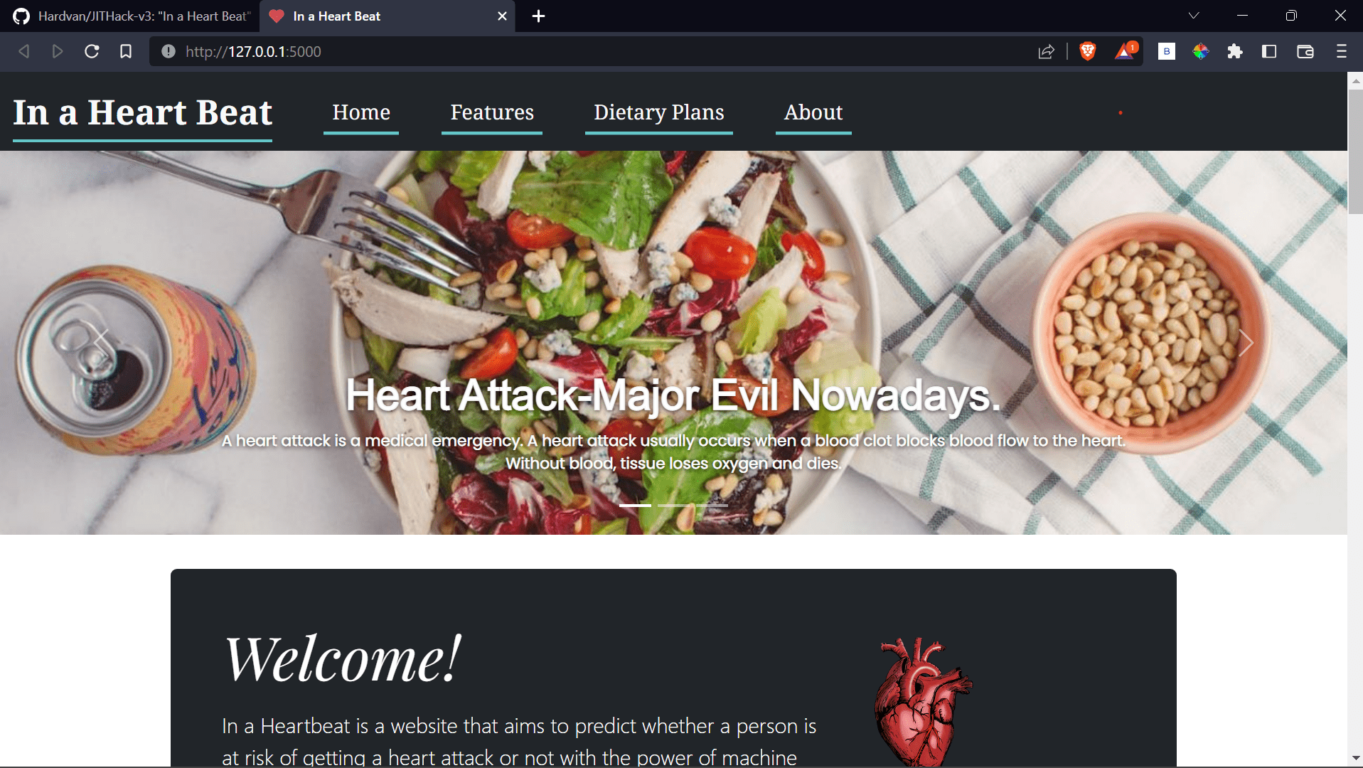GitHub - Hardvan/JITHack-v3: "In a Heart Beat" is a synergistic ...