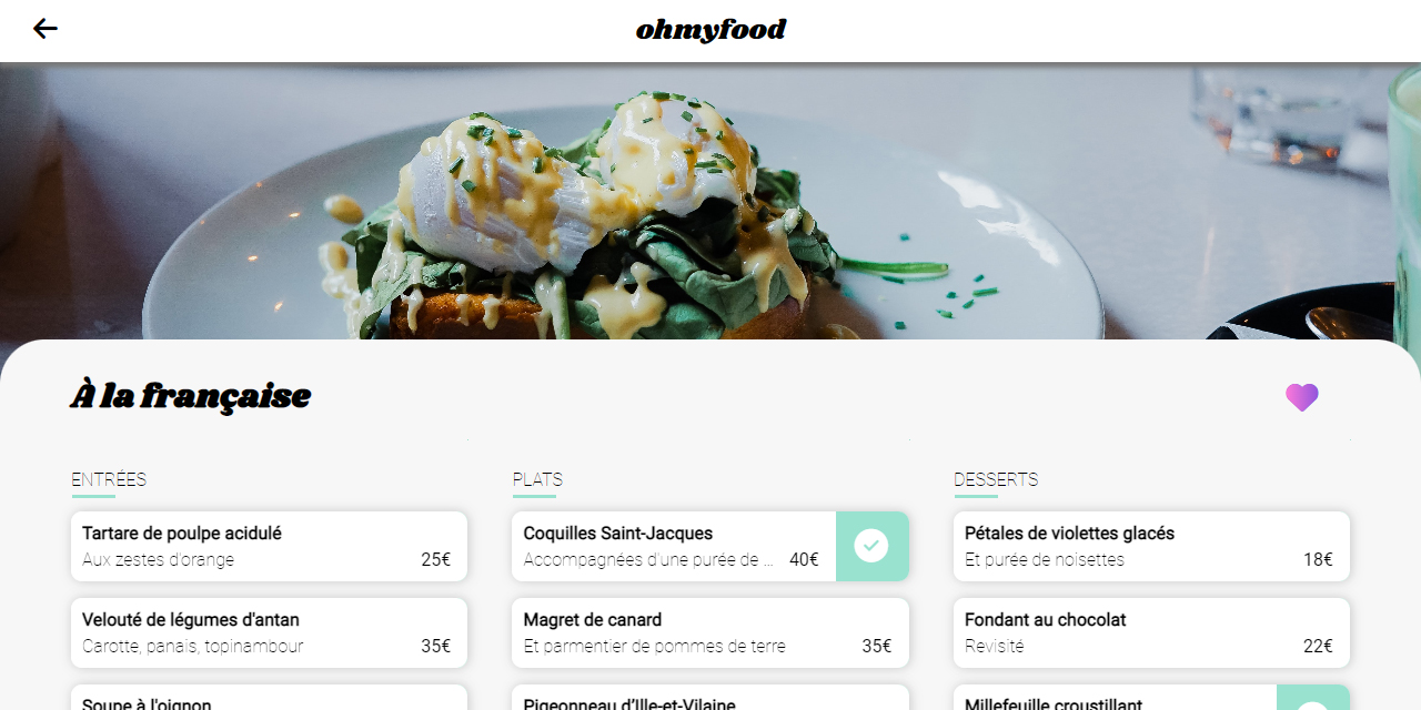 GitHub - CedricGuette/OC-Project-3-Ohmyfood: Depository pour le P3