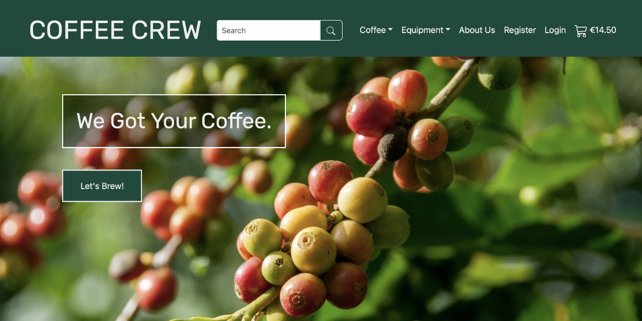 GitHub - davidindub/coffeecrew: Project 5 for Code Institute Full Stack Developer (Ecommerce ...