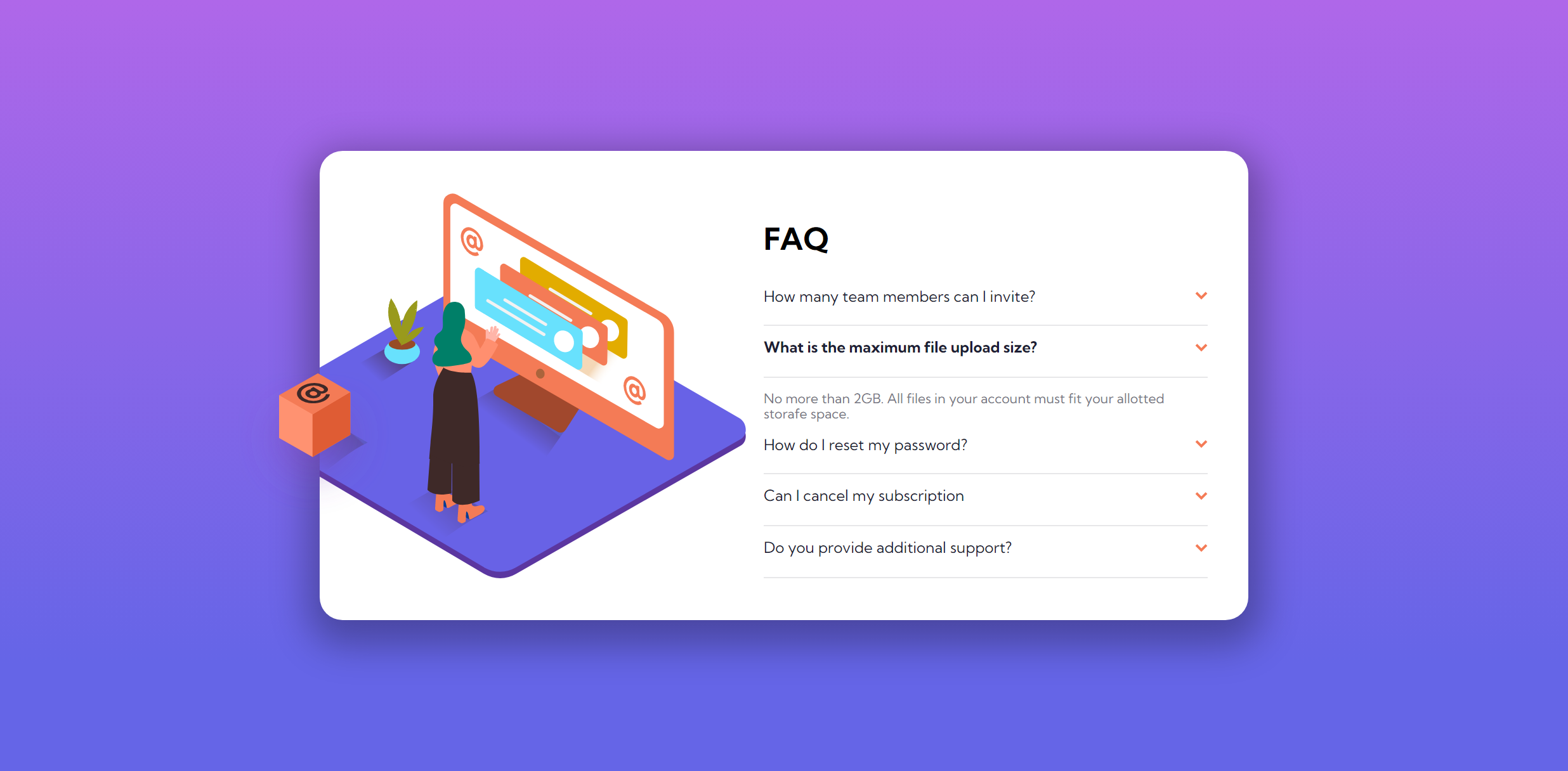 GitHub - boudgnosis/faq-accordion-card: faq accordion card component