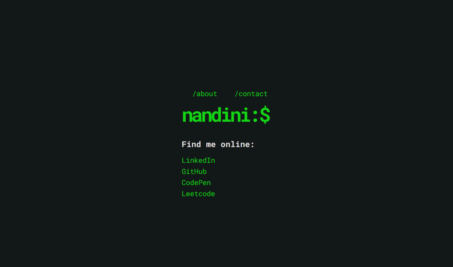 Github Nandini Gangradeterminal Landing Page 