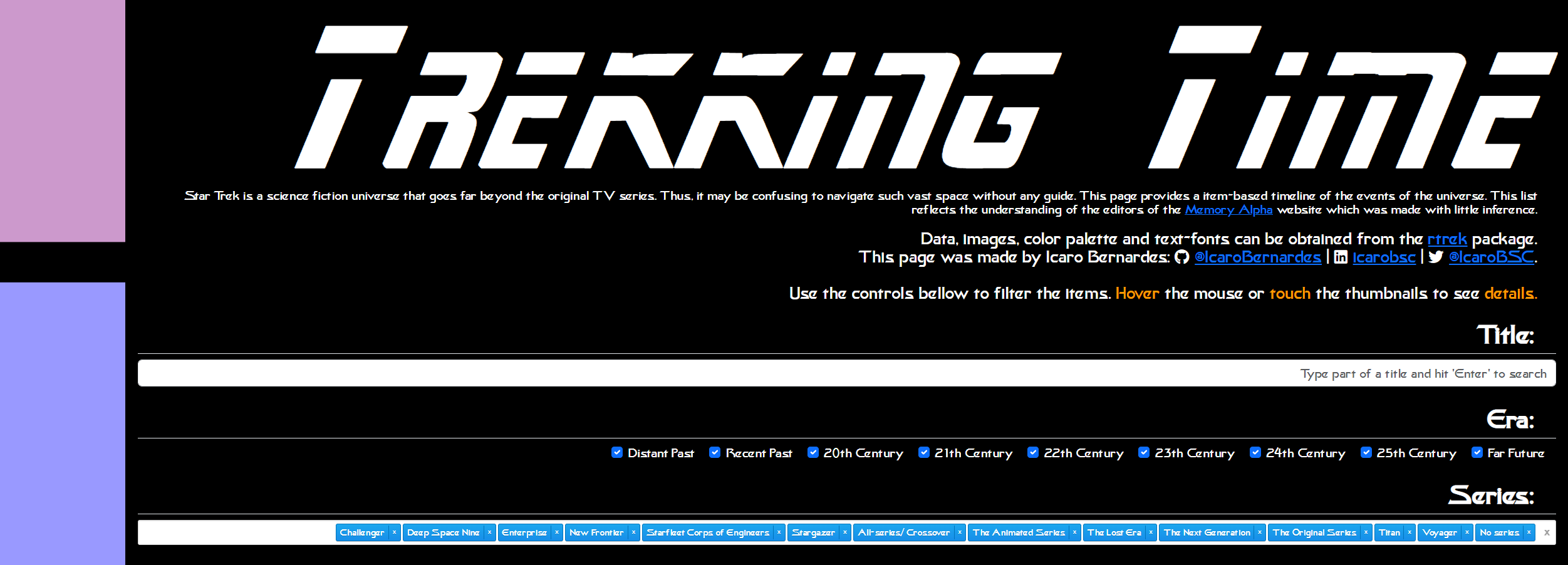 GitHub - IcaroBernardes/trekking_time