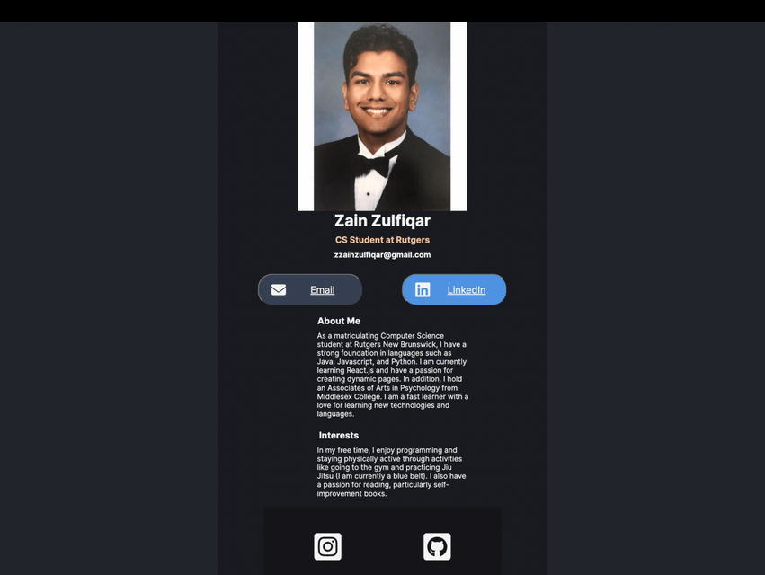 GitHub - TherealZain/Digital-Business-Card: A digital dusiness card I ...