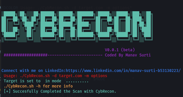 GitHub - infosecmanav/CybRecon: An Automated tool performing Reconnaissance on the target using ...