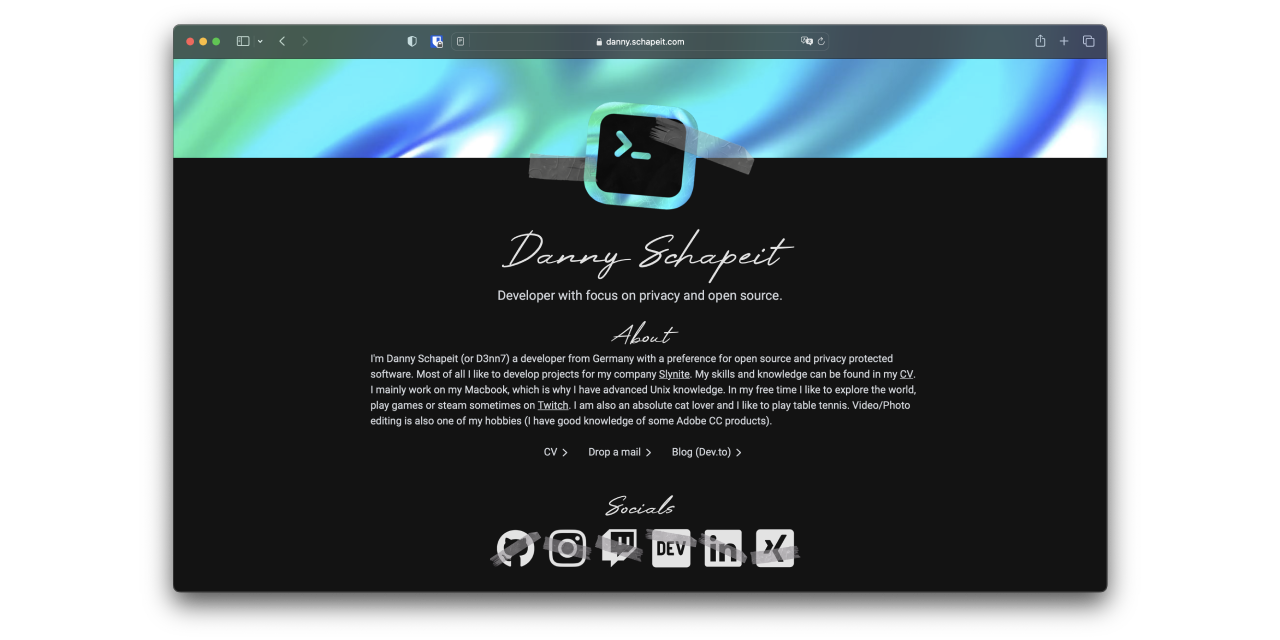 GitHub - D3nn7/danny.schapeit.com: Website from d3nn7