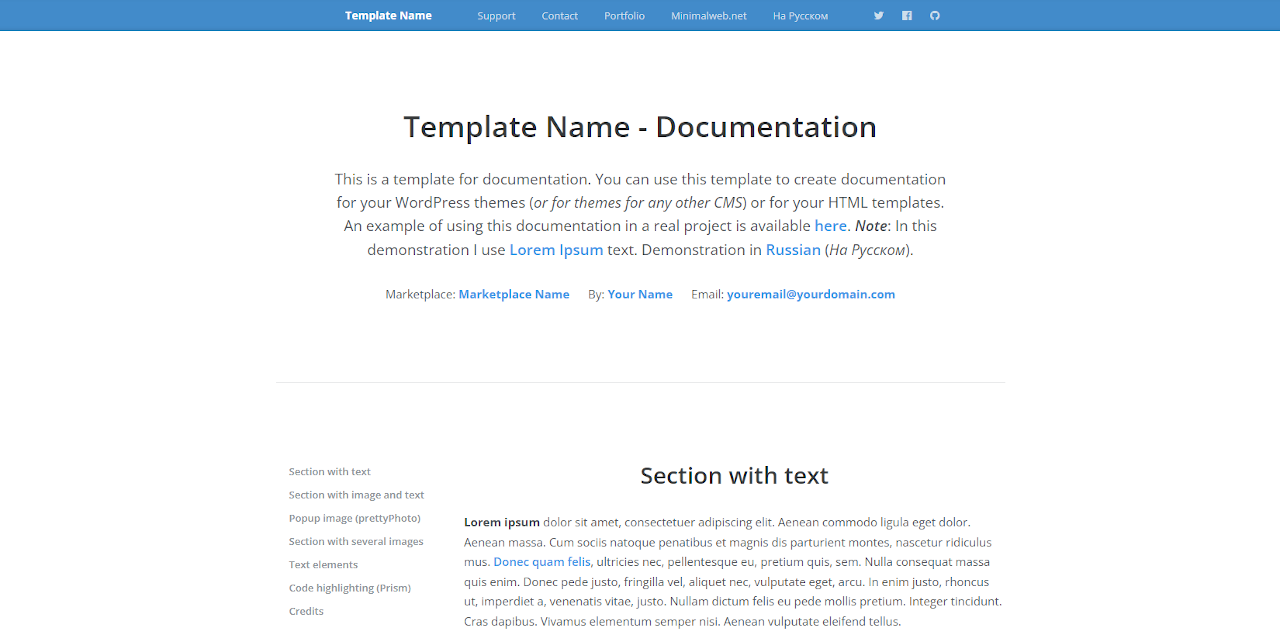 Documentation template GitHub Topics GitHub