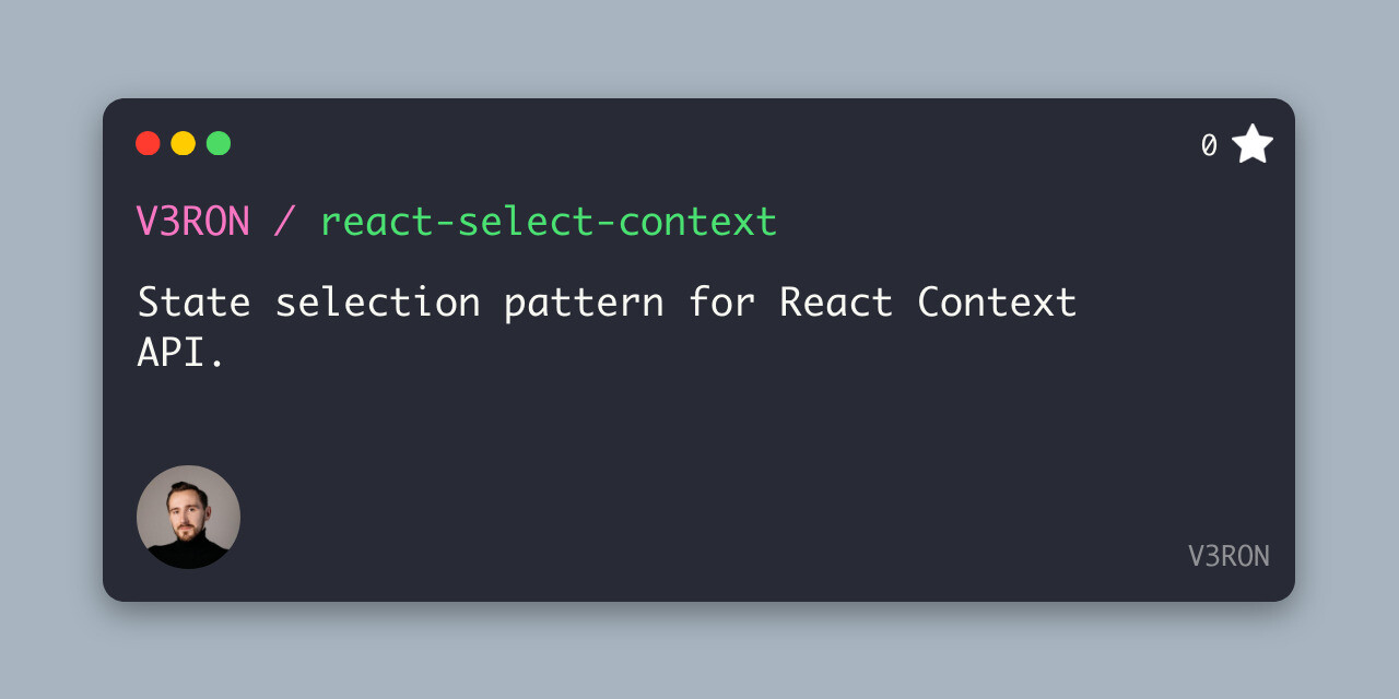 GitHub - V3RON/react-select-context: State selection pattern for React ...
