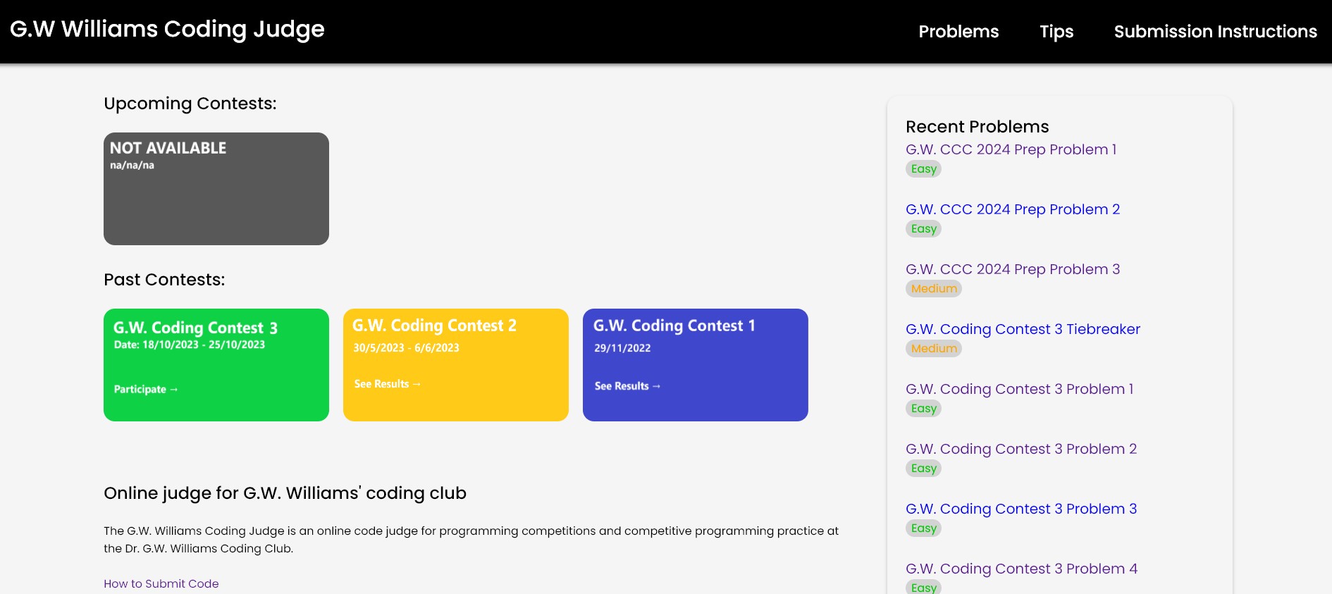 GitHub - VincentQu888/gw-coding-judge: coding judge for gw williams coding club (wip)