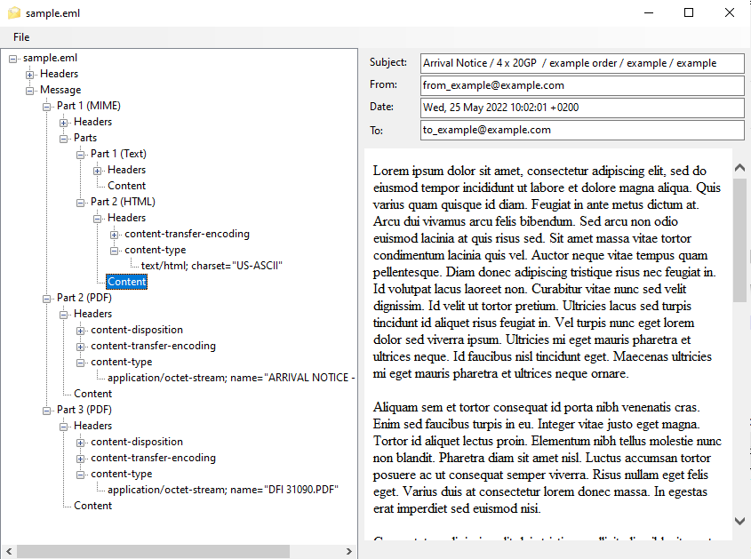GitHub - er-or/EmlFileViewer: Used to view the MIME part structure of ...