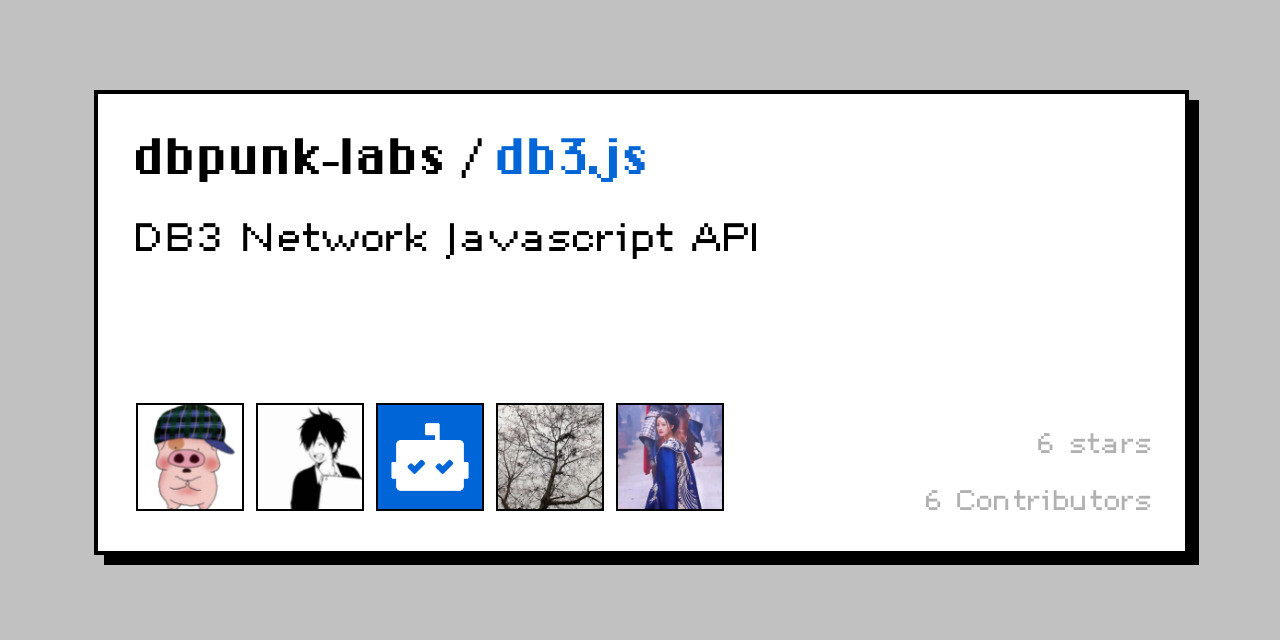GitHub - dbpunk-labs/db3.js: DB3 Network Javascript API
