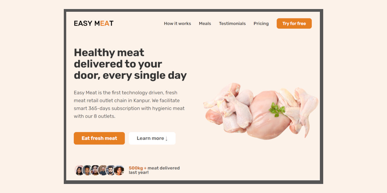 GitHub - orpic/delicious-meal: ⚛ React - A meat subscription landing page
