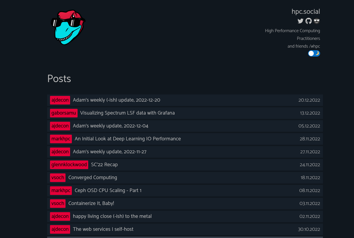 GitHub - hpc-social/hpc-social-blog-theme: The shared hpc.social blog ...