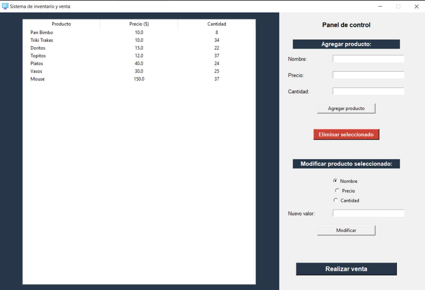 GitHub - hector-aps/Inventario-Venta: Sistema de manejo de inventario y de venta simple.