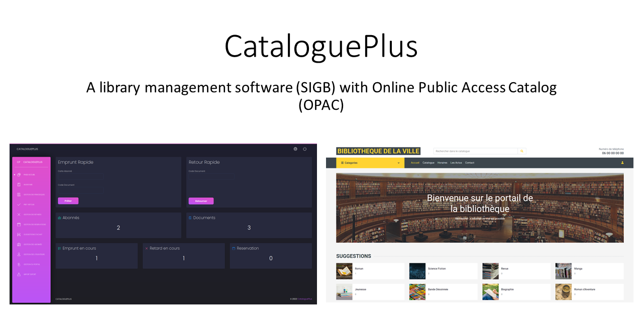 GitHub - ludovic-ggn/CataloguePlus: CatalogPlus is a library management software (SIGB) with ...