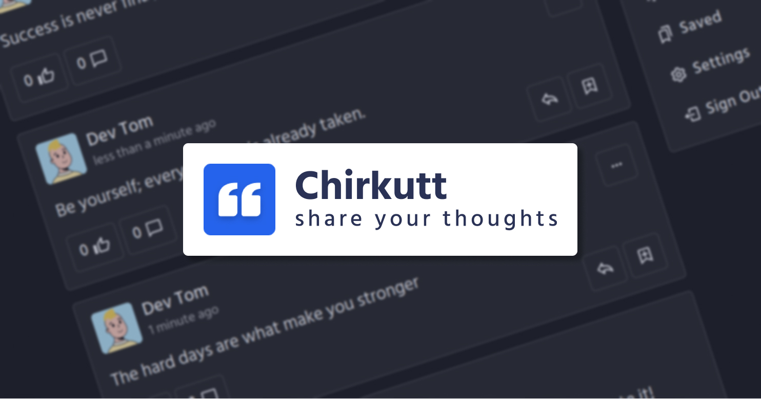 GitHub - tonmoydeb404/chirkutt: chirkutt is a kind of social media app. where you can share your ...