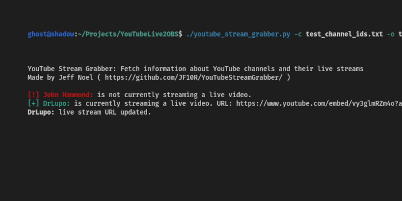 GitHub - JF10R/YouTubeStreamGrabber: YouTubeStreamGrabber: Fetch ...