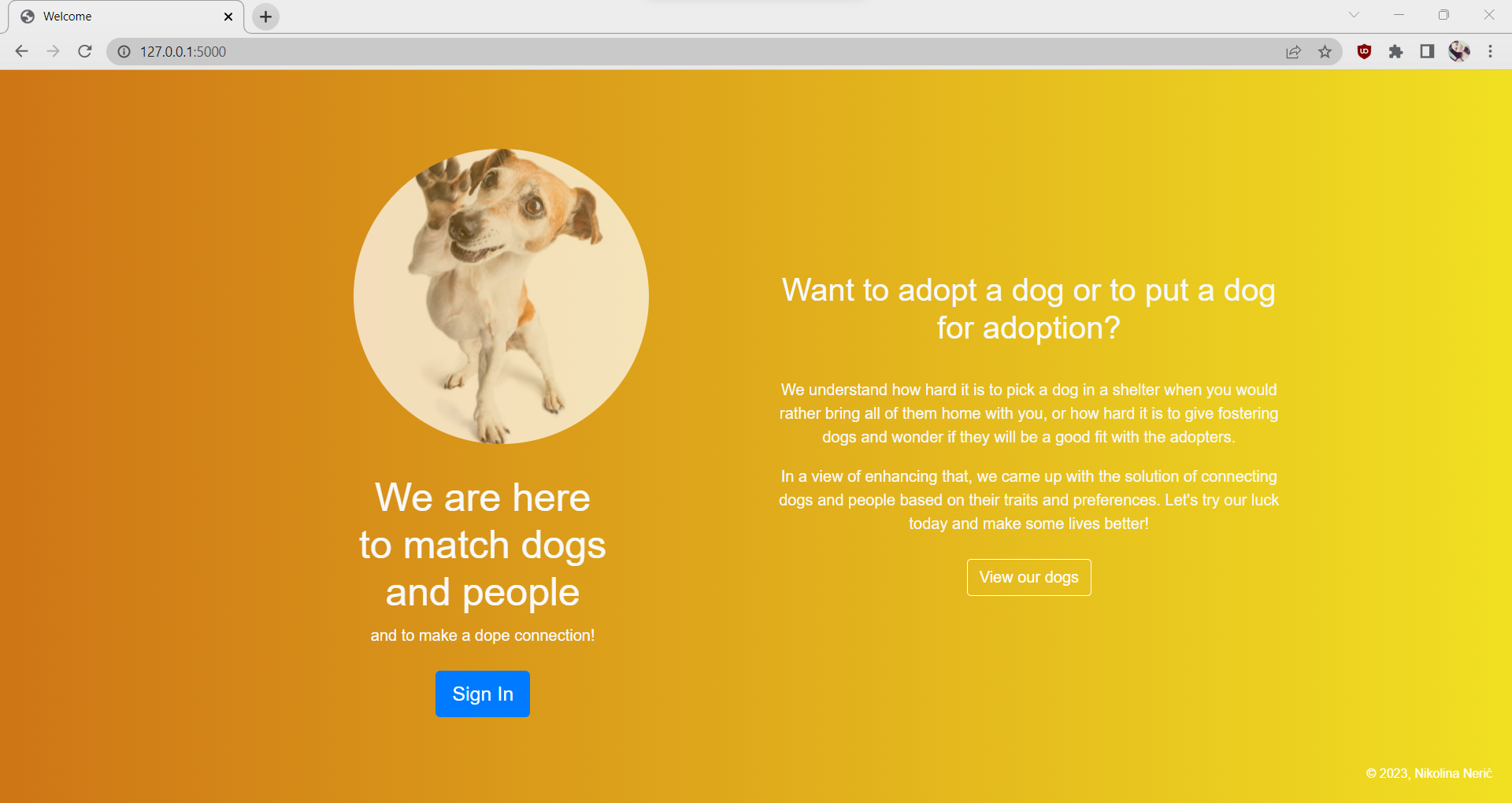 GitHub - nikolinaneric/Dogs-adoption-platform: Interactive platform for ...