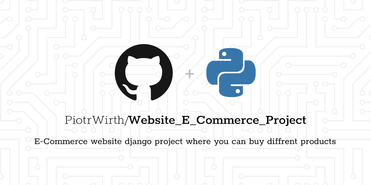 GitHub - PiotrWirth/Website_E_Commerce_Project