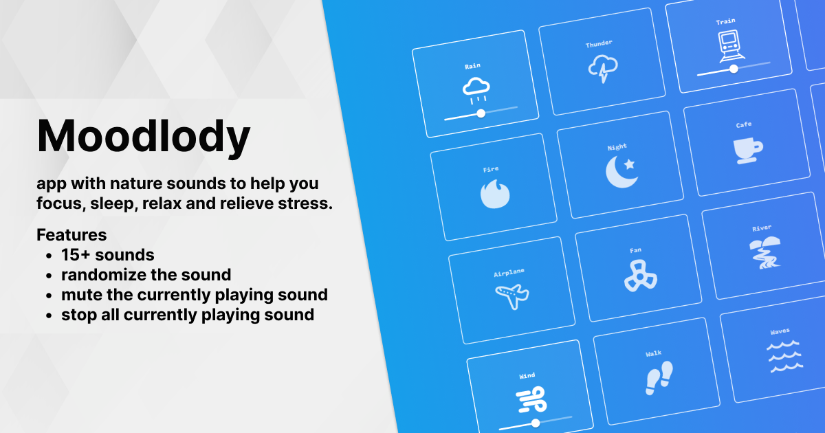 GitHub - DEATHTINYZ/moodlody: Moodlody is an app with nature sounds to help you focus, sleep ...