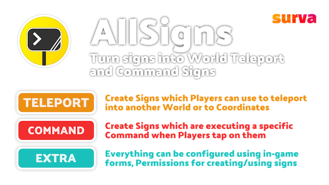 GitHub - survanetwork/AllSigns: 🎚 Turn signs into World Teleport and ...