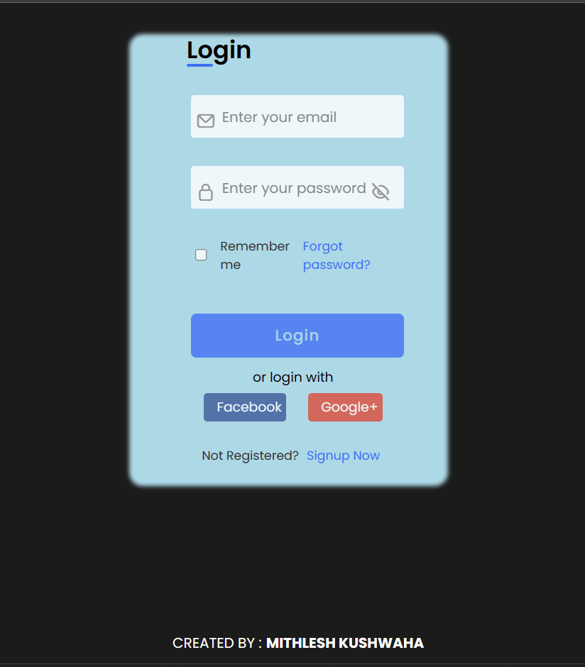 GitHub - mithlesh-27/Login-Registration-Form