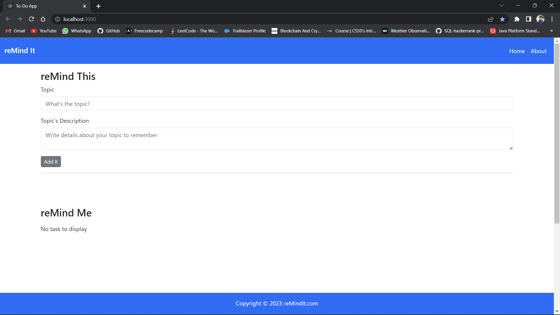 Github Ashutosh Karn Remind It Reactjs A Responsive And Easy To Use
