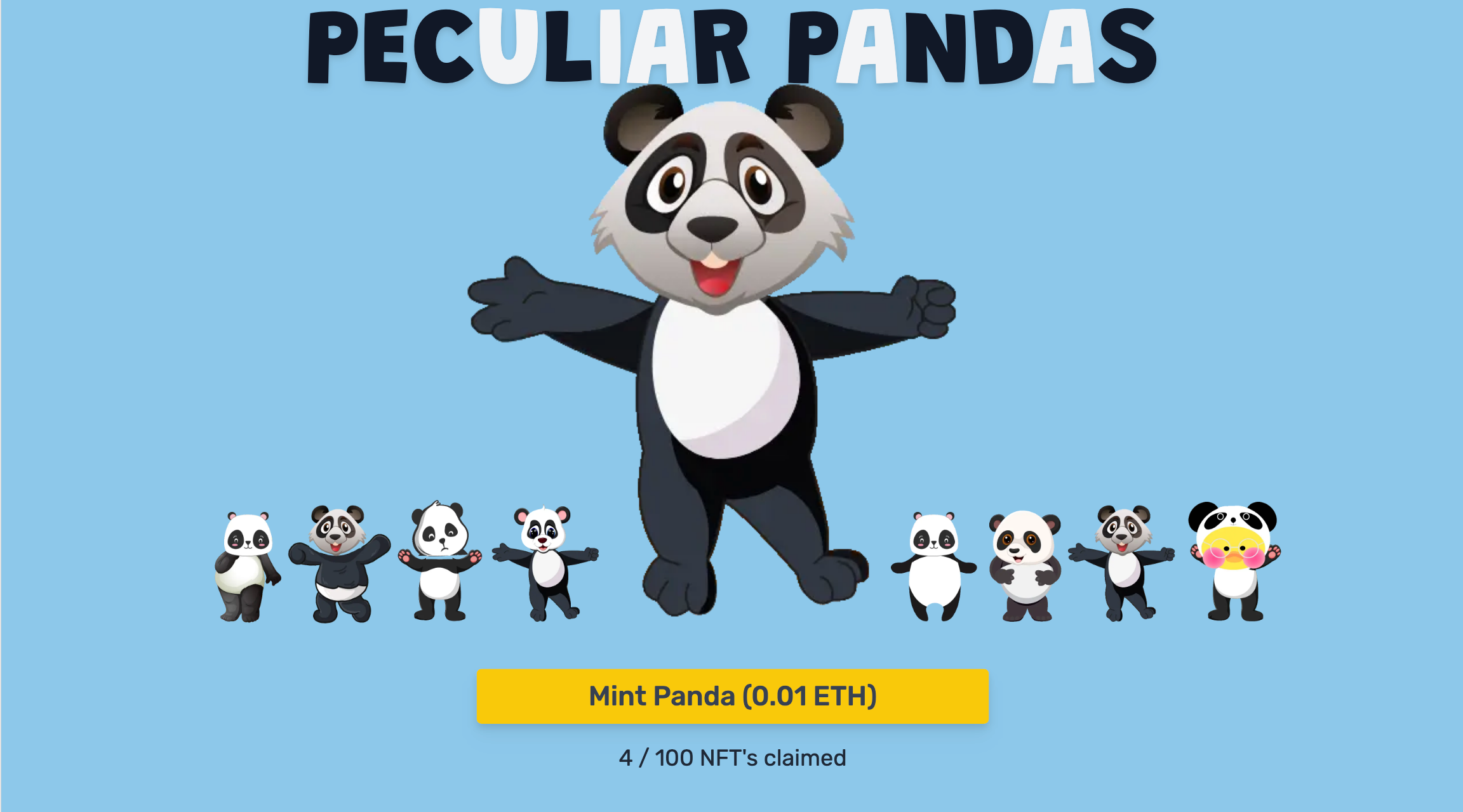 GitHub - dukeromkey/peculiar-pandas: Peculiar Pandas (NFT Drop/Mint Page)