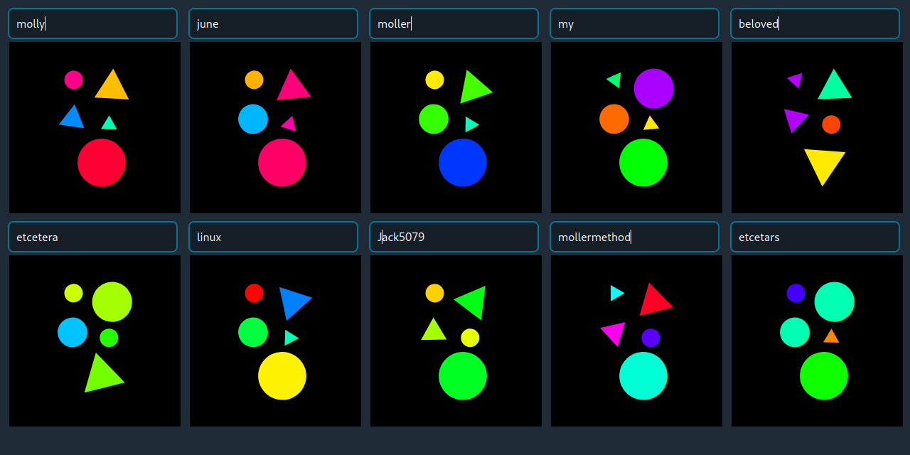 GitHub - mollersuite/etcetars: Generate an avatar in the style of the Etcetera logo from a string