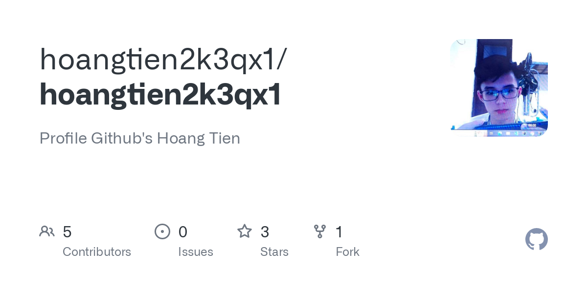 GitHub - hoangtien2k3/hoangtien2k3: ︻デ┳═ー💥 A cool profile ℝ𝔼𝔸𝔻𝕄𝔼 ...