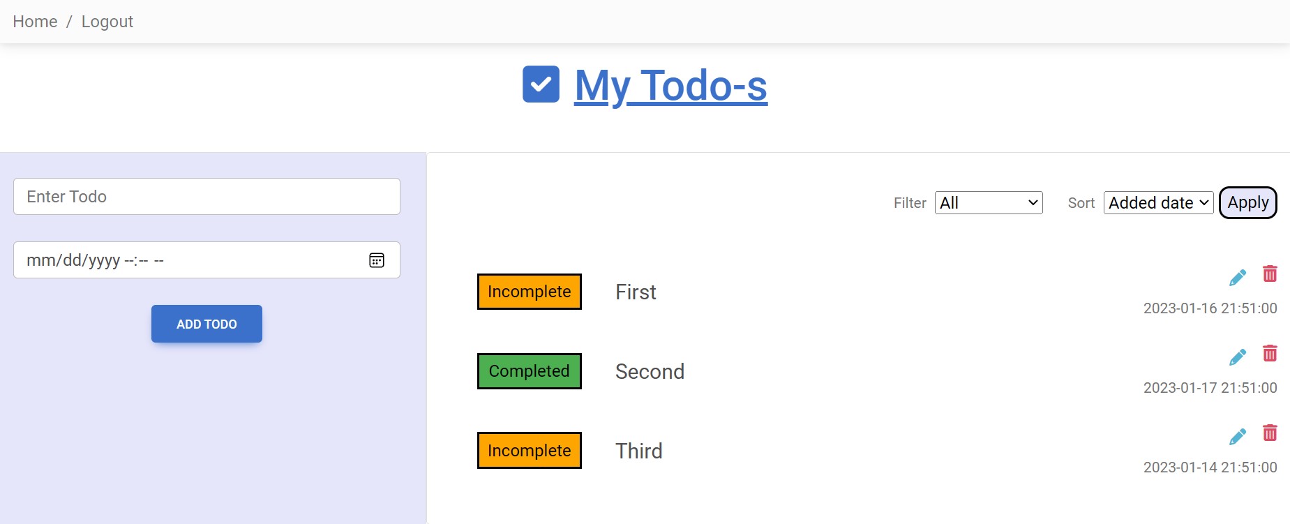 Github Leslie2101todo List A Todolist Projec Using Flask 