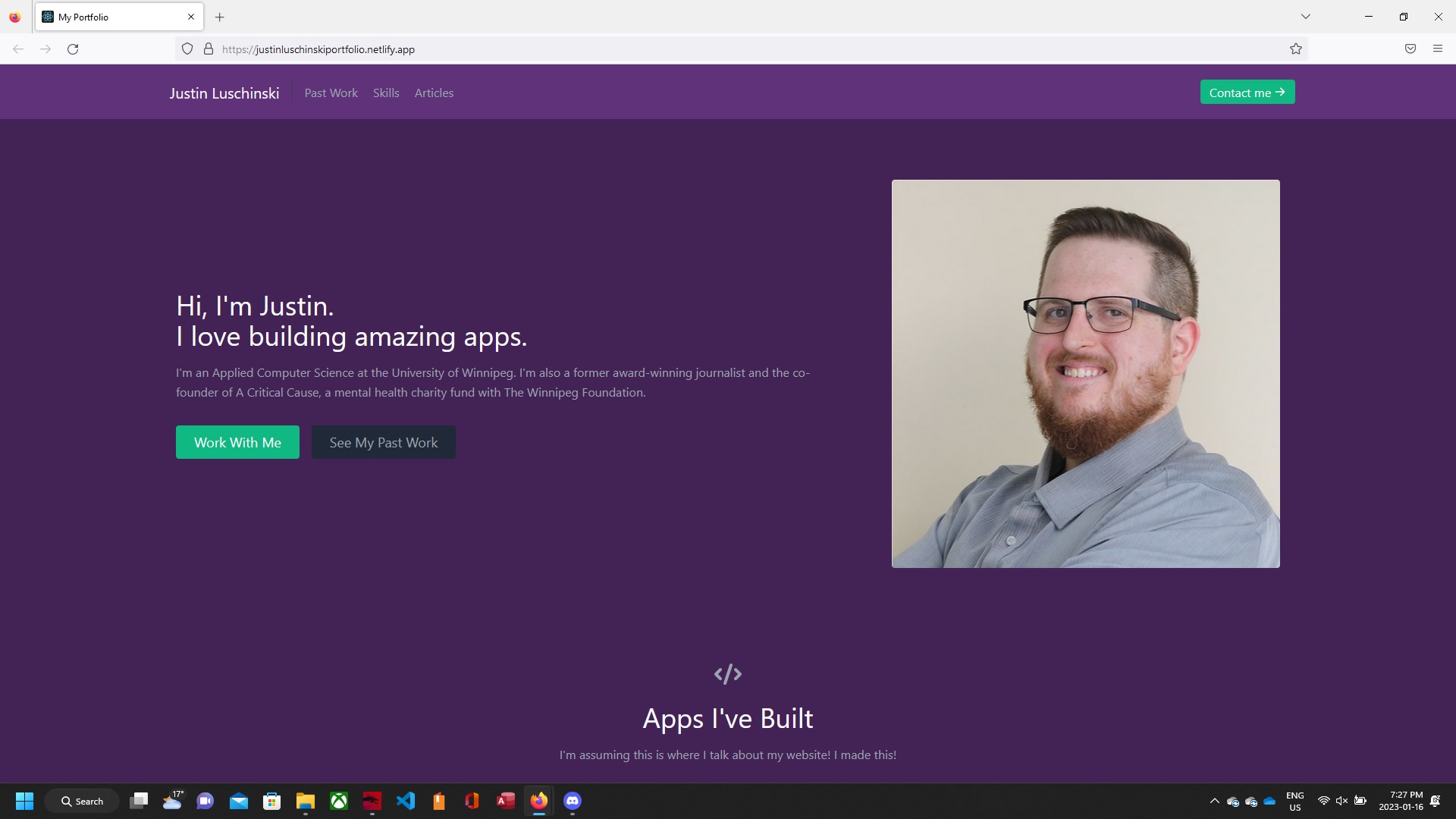 GitHub - luschinskij/JustinLuschinskiPortfolioSite: Learning how to use ...