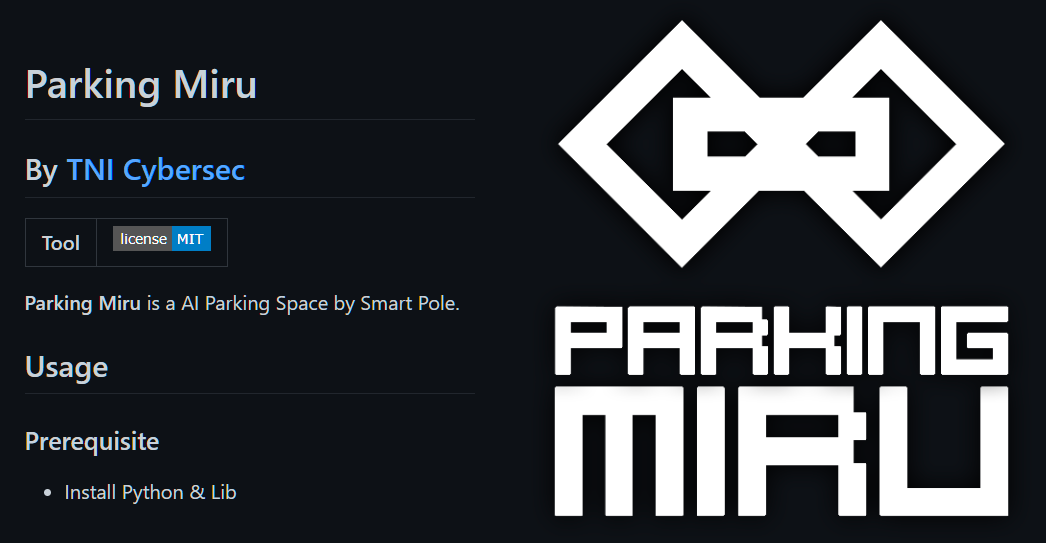 GitHub - TNI-Cybersec/Parking-Miru: AI Parking Space by Smart Pole