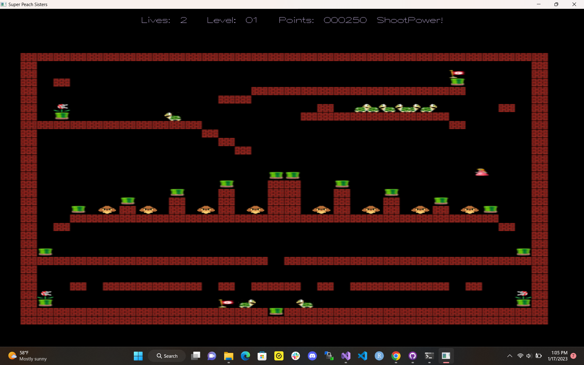 GitHub - gayatri-3/SuperPeachSisters: SuperMario themed video game in C++ [UCLA CS 32 W22 Project 3]