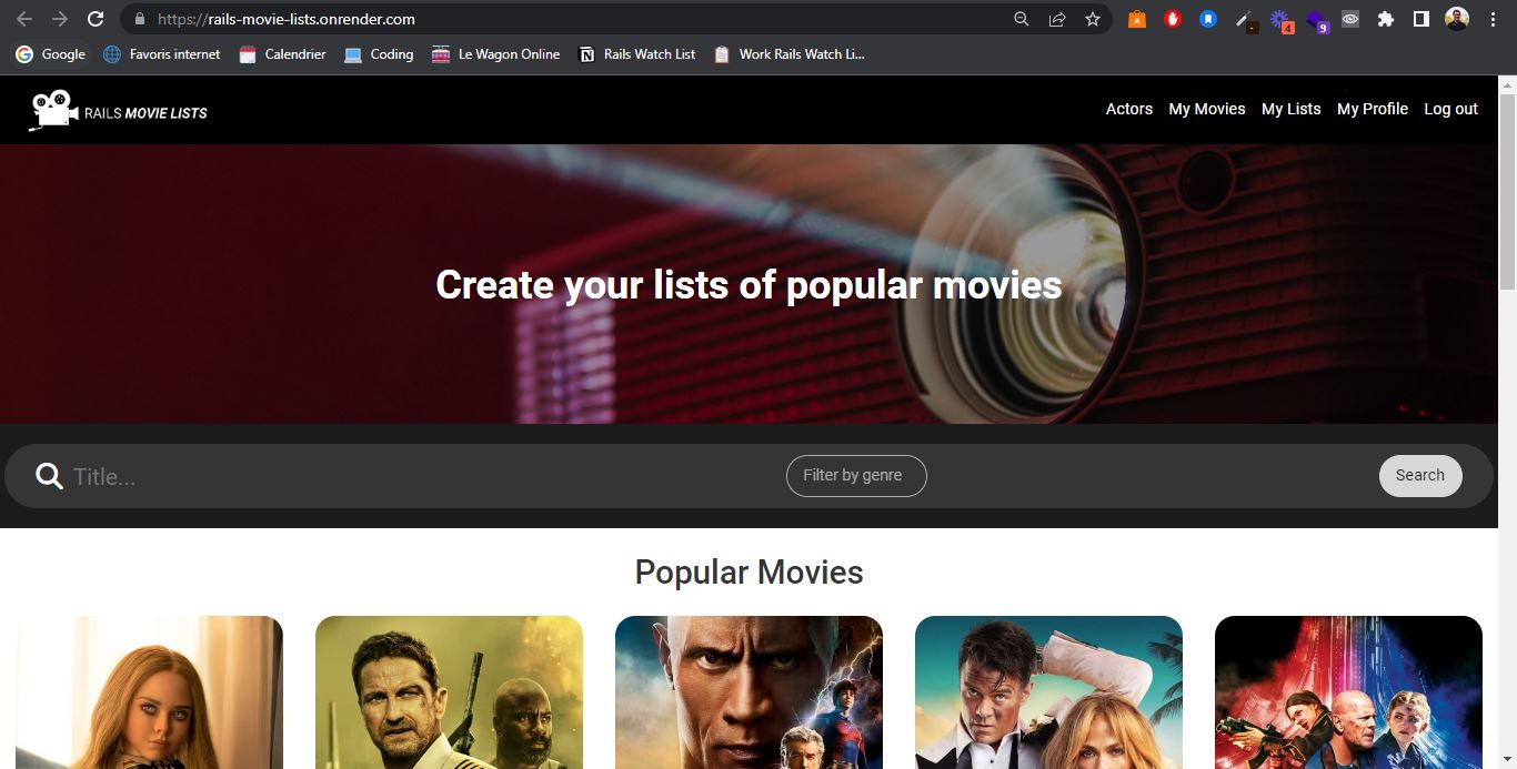 GitHub - gwencode/rails-movie-lists: A Web-App to create your lists of ...