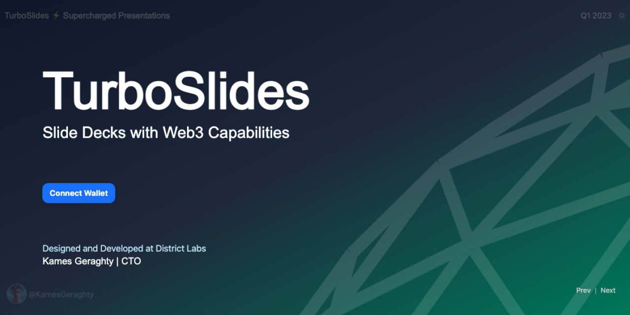GitHub - turbo-eth/turbo-slides: 📖 Slide Decks with Web3 Capabilities