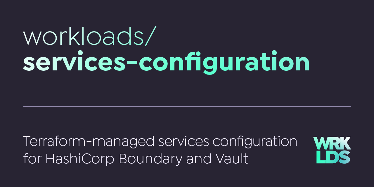 GitHub - workloads/services-configuration: Terraform-managed Services Configuration