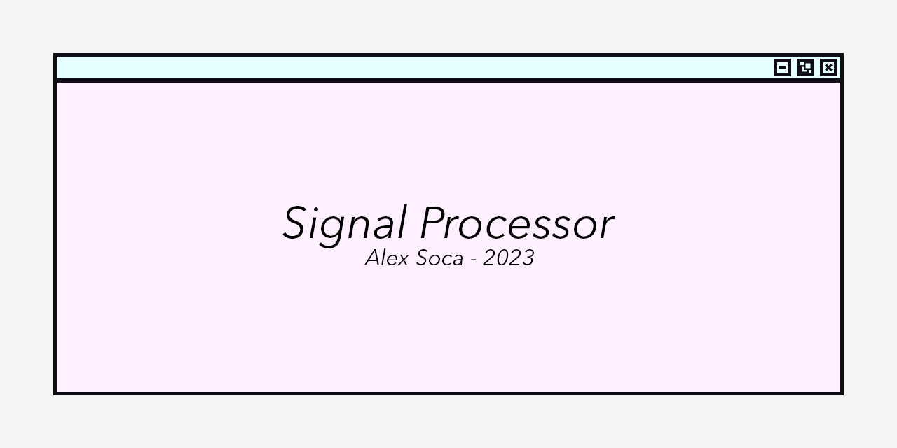 GitHub - a-soca/Signal-Processor: Finite impulse response filtering and ...