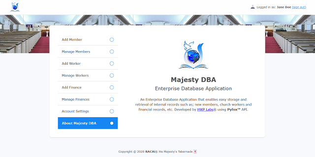 GitHub - 2gbeh/church-dba: Church Database Application - RACAi (His Majesty's Tabernacle)