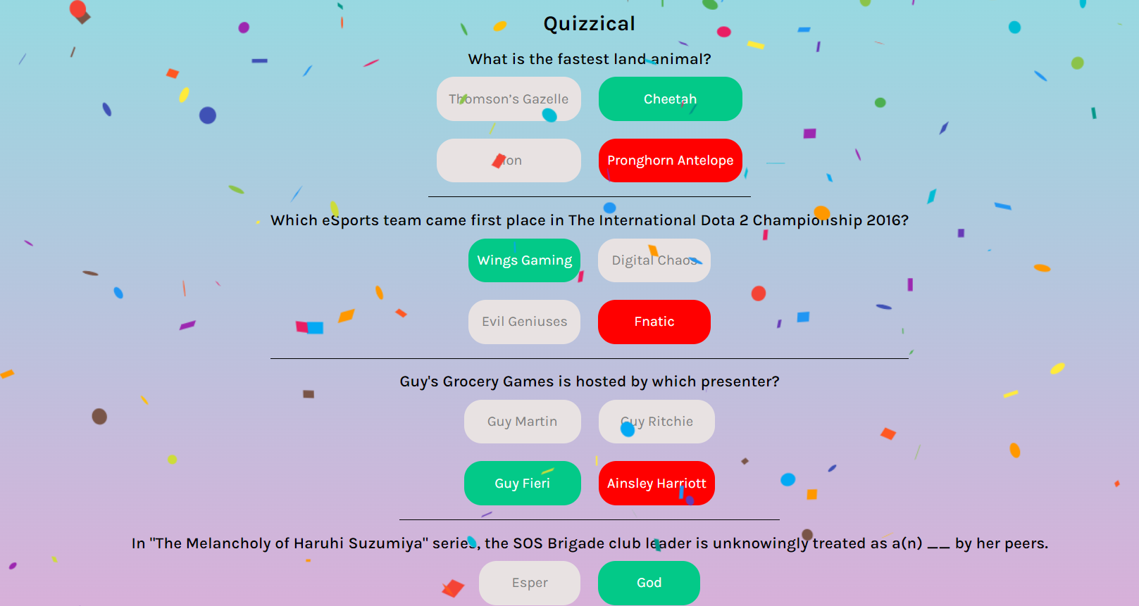 GitHub - shabbirflow/Quizzical: A quiz app made with ReactJS that takes ... GitHub - shabbirflow/Quizzical: A quiz app made with ReactJS that takes ...