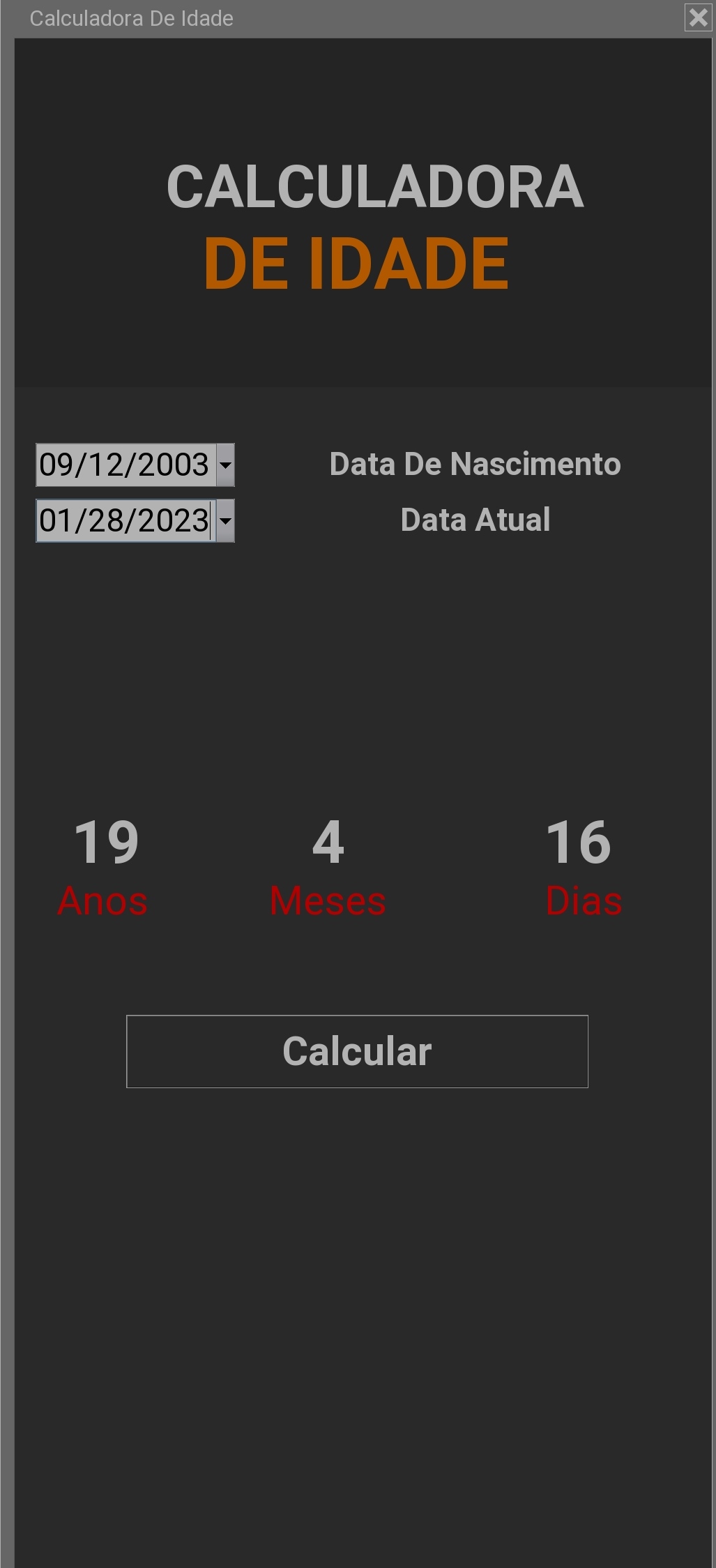 GitHub - Narlison/Calculadora-De-Idade: Este é um código feito em Python, e com o uso da ...