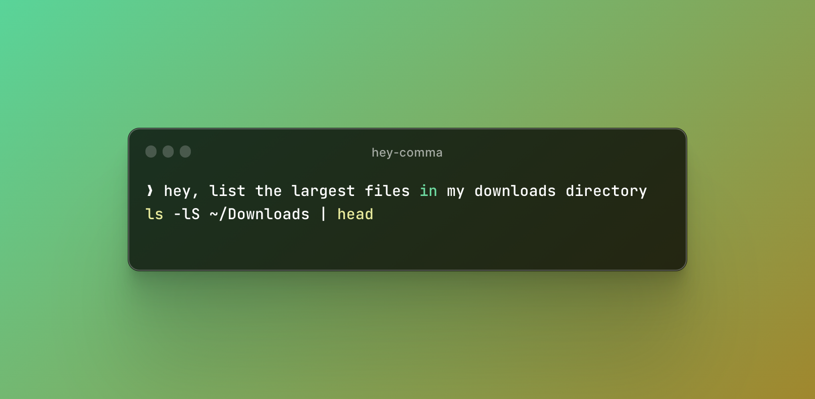 Github Timobechtelhey Comma Run Shell Commands Using Natural Language