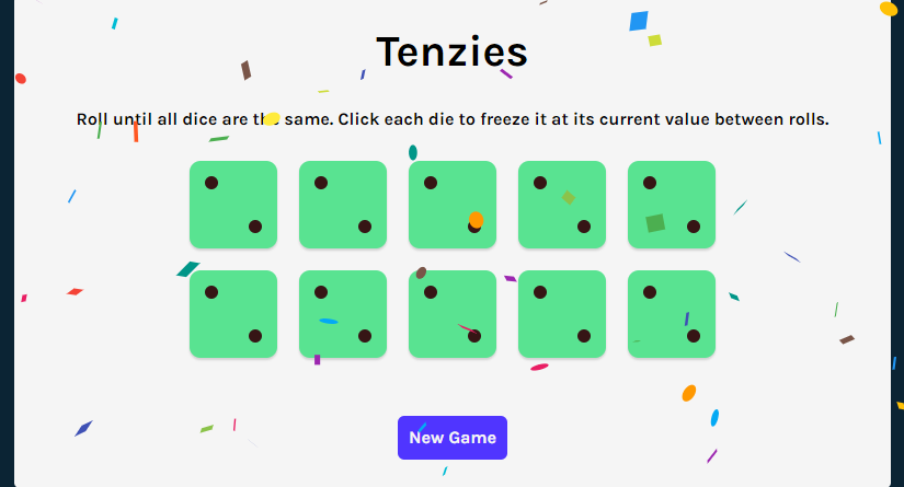 GitHub - lalomax/Tenzies: tenzies game in react