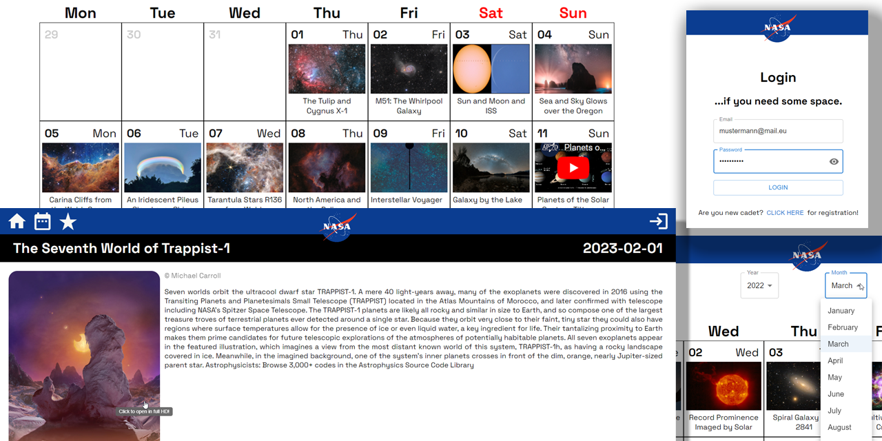 GitHub - d3meter/nasa-calendar