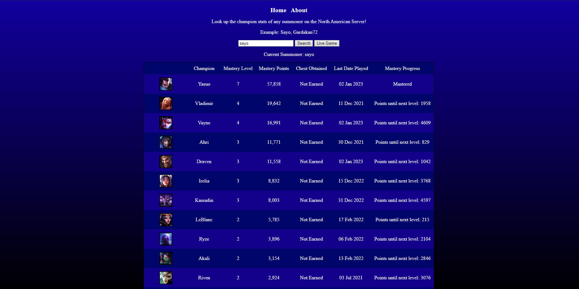 GitHub - KingAscent/League-Of-Legends-Stats: To personally view stats for a League of Legends ...