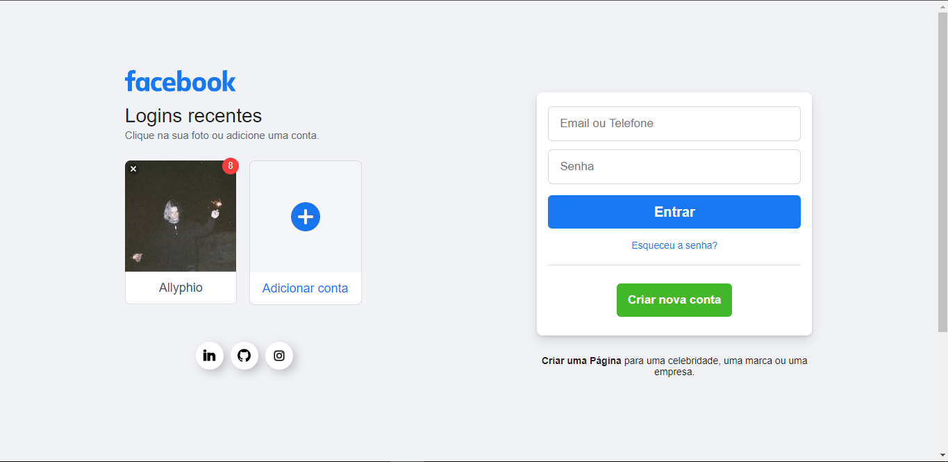 GitHub - Nikyss/Facebook: Interface de login do Facebook, totalmente ...